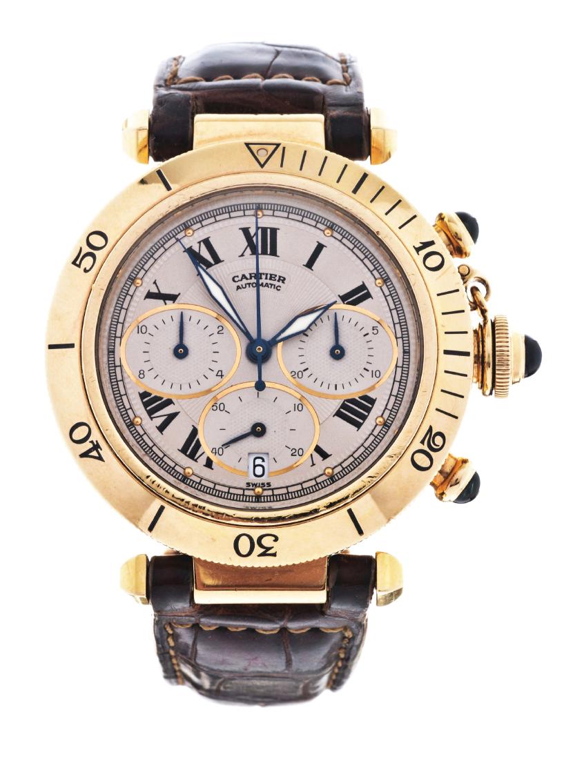 Cartier 18K Yellow Gold Pasha De Cartier Chronograph