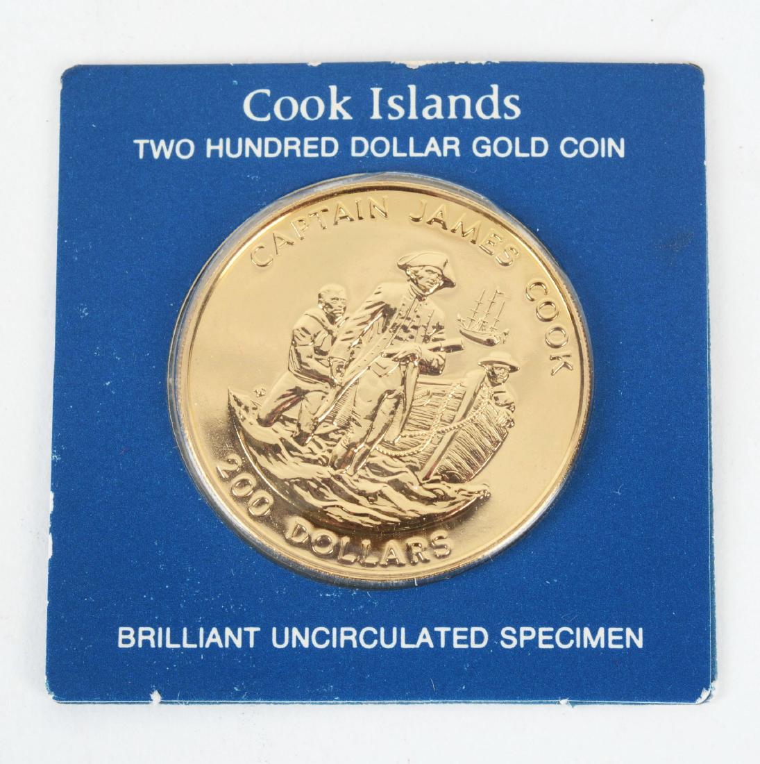 1978 Gold $200 Cook Island Coin. - Oct 12, 2017 | Dan Morphy Auctions in PA