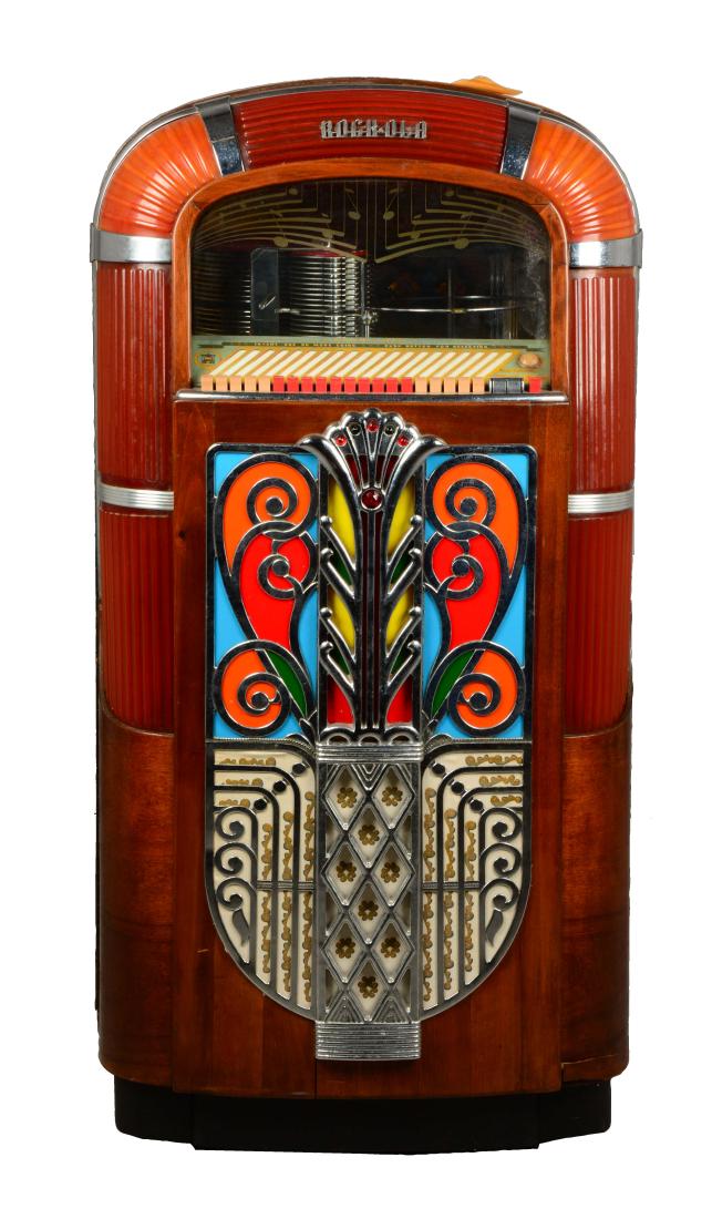 Multi-Coin Rock-Ola Phonograph Jukebox.