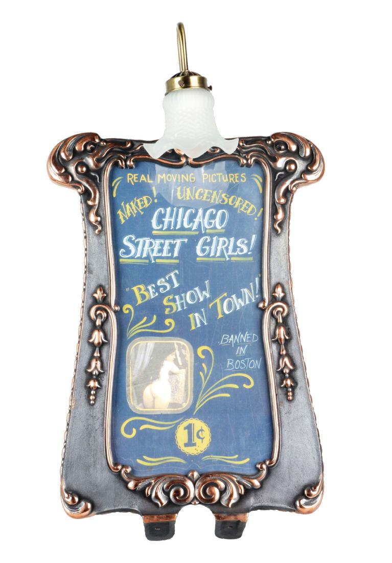 Mutoscope Viewer Lighted Marquee Top Sign.