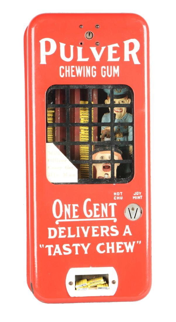 1¢ Pulver Cop And Robber Short Case Gum Vending