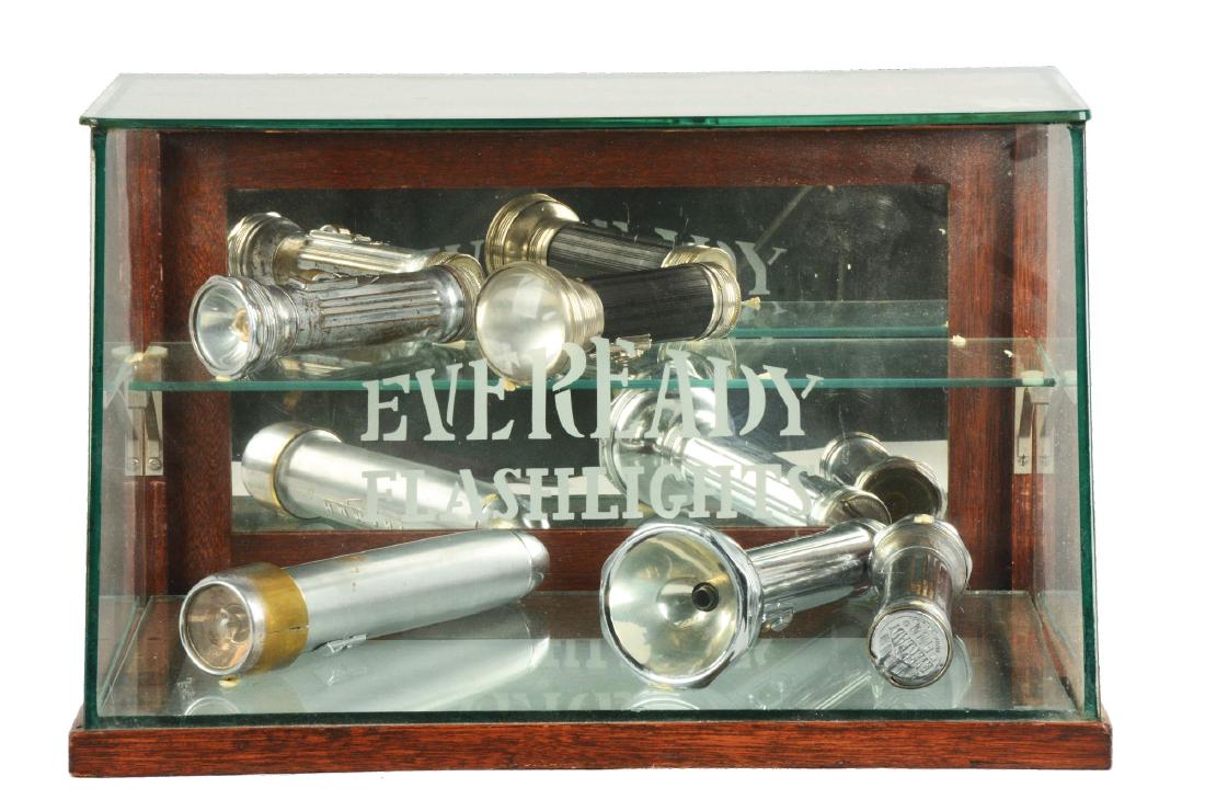 Lot Of 6: Eveready Flashlights Display Case With
