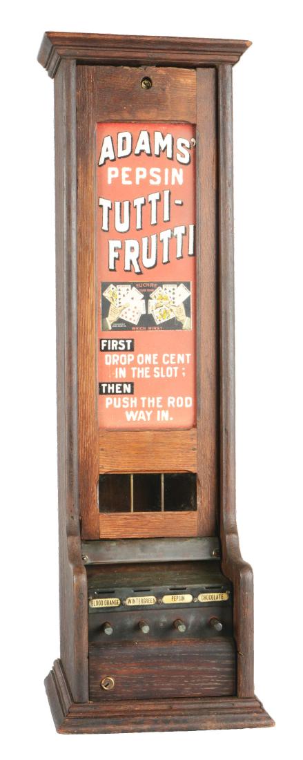 1¢ Adams Pepsin Tutti-Frutti Gum Vending Machine.