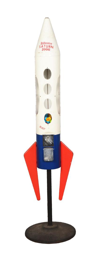 10¢ Northwestern Saturn 2000 Rocket Gum Ball Vending