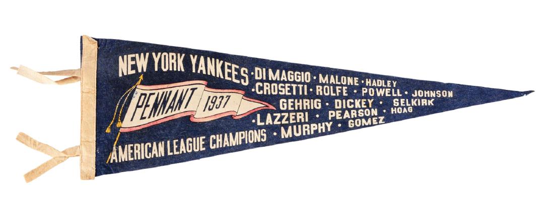 1937 New York Yankees American League Champions
