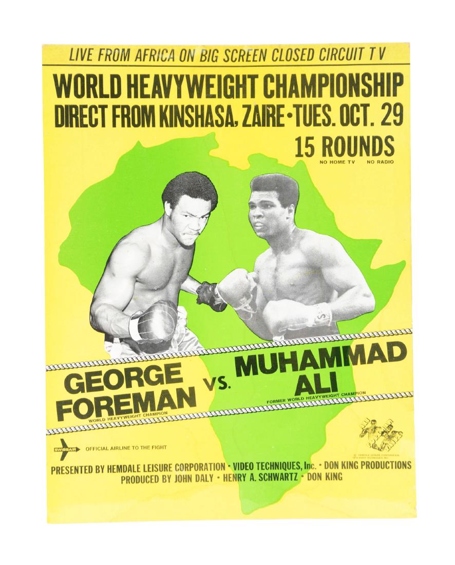 George Forman vs Muhammad Ali Fight Poster.