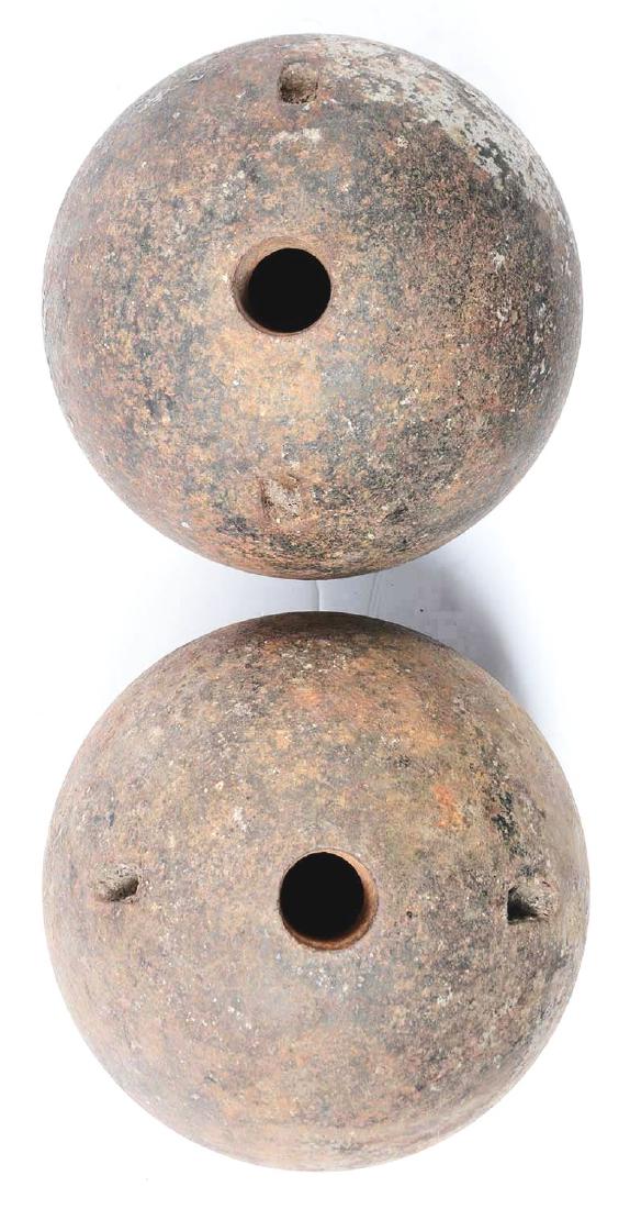 Lot of 2: Civil War Era Cannon Balls.