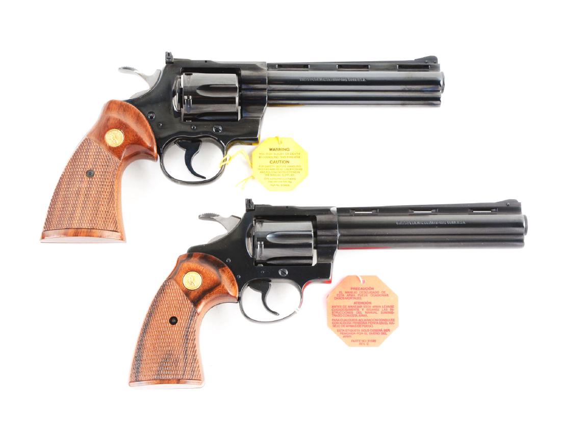 (M) Case Set of Colt Python & Diamondback Revolvers.