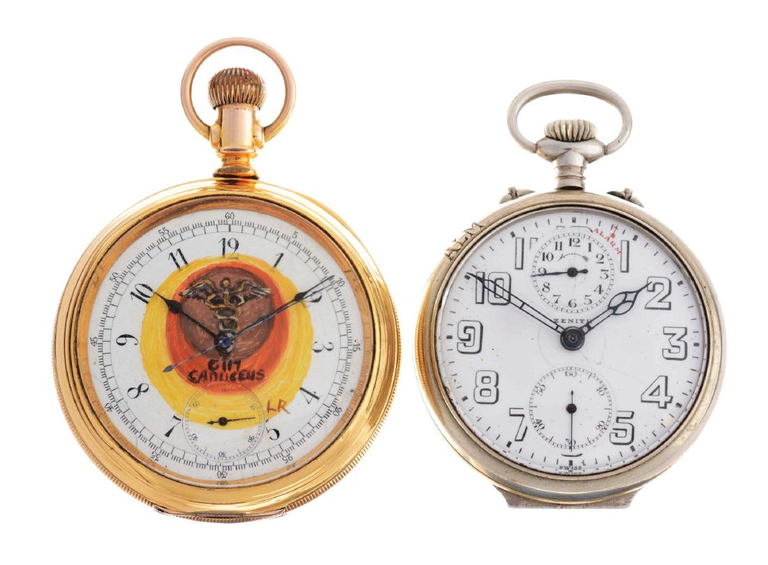 Lot of 2: Waltham Chronometer Model 84 with Custom Dial