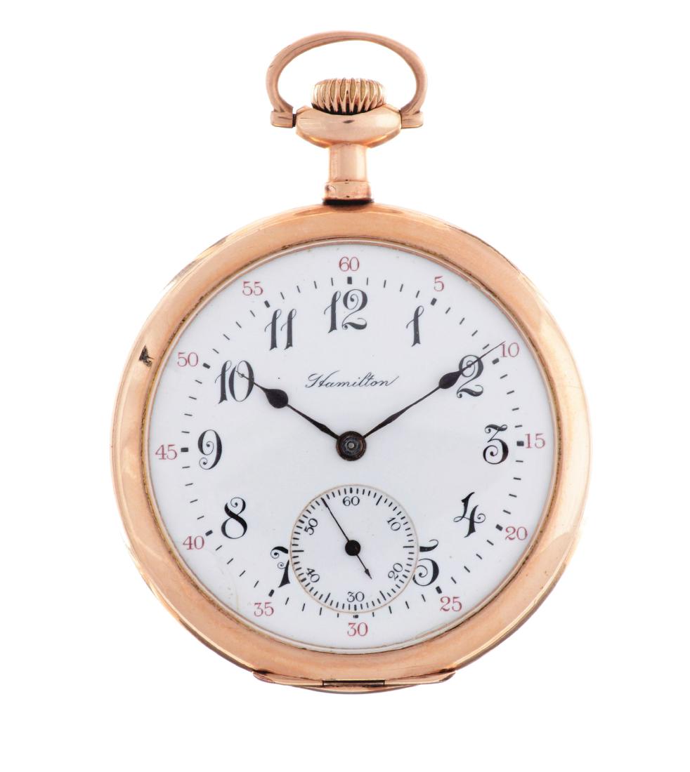 Hamilton Rose Gold Pocket Watch. - Nov 18, 2017 | Dan Morphy Auctions in PA