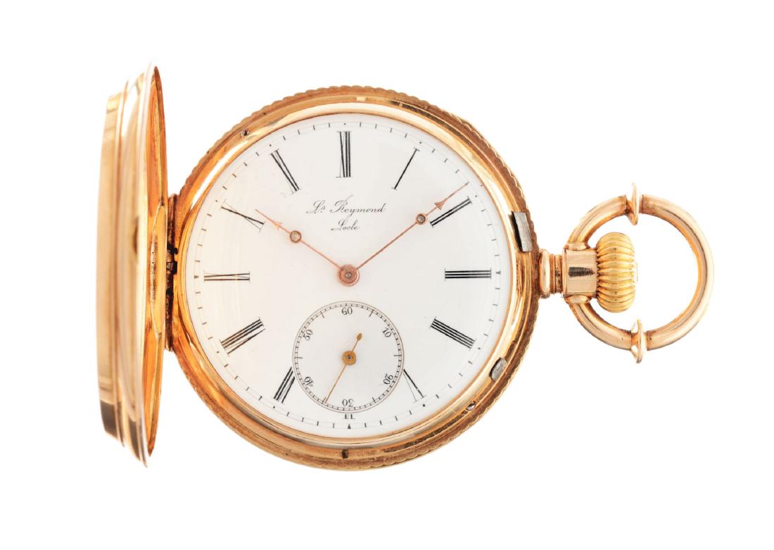 Le Reymond Locle 14K Yellow Gold Pocket Watch.