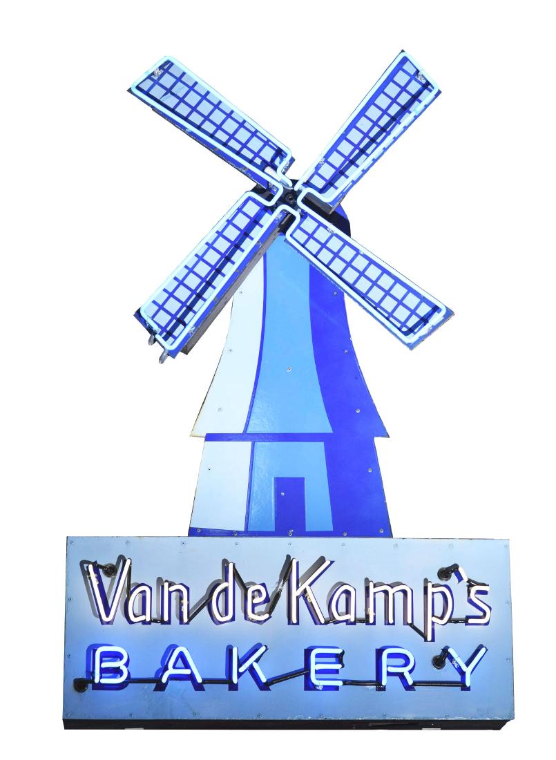 Van De Kamp's Bakery Porcelain Neon Sign W/ Motion Neon