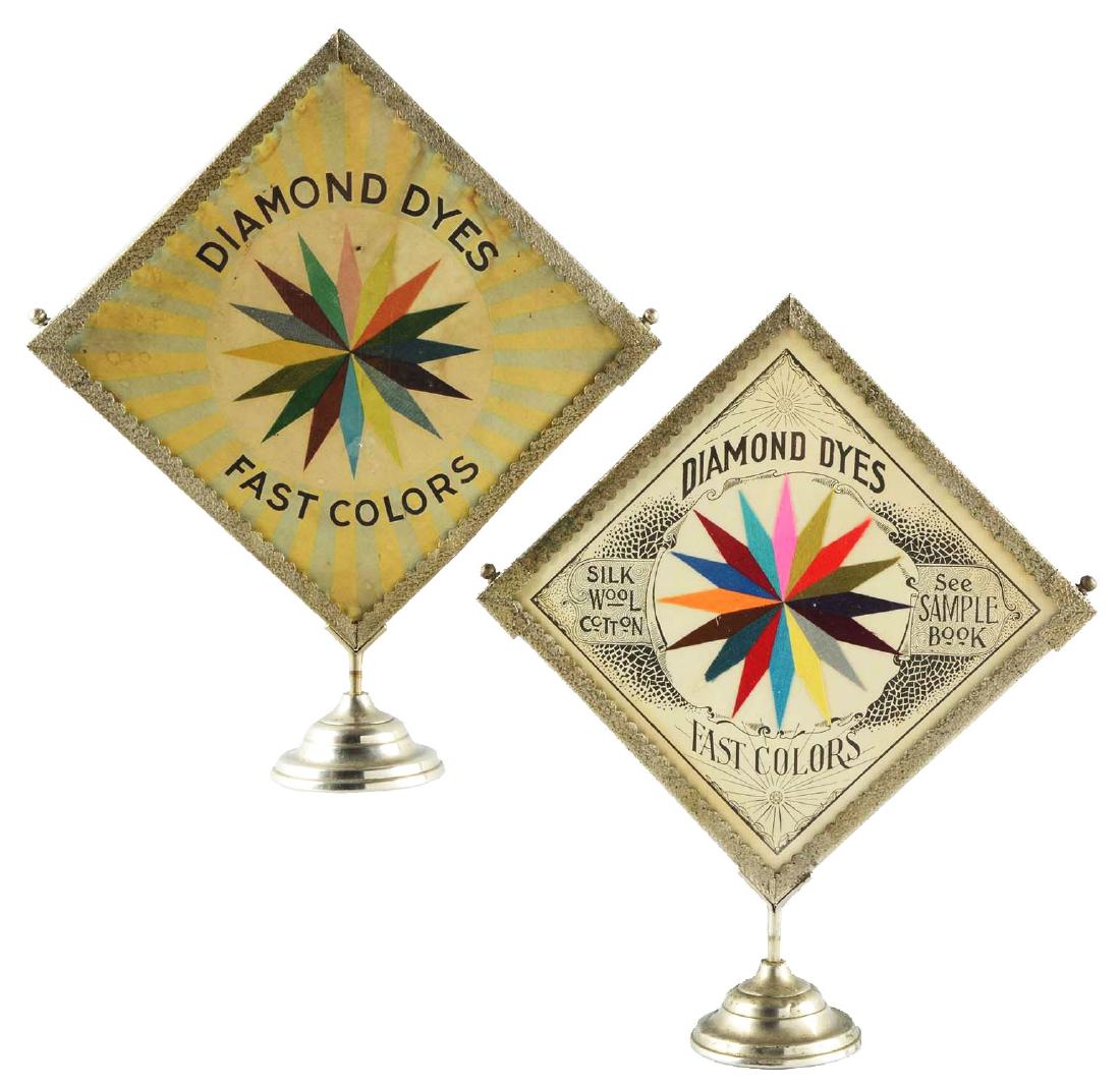 Lot Of 2: Diamond Dyes Framed Signs.