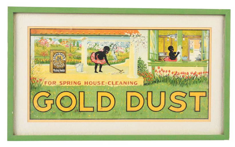 Gold Dust Cardboard Advertising Sign.
