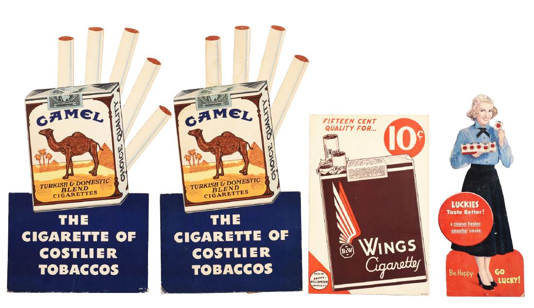 Lot of 7: Assorted Cigarette Advertising Signs.