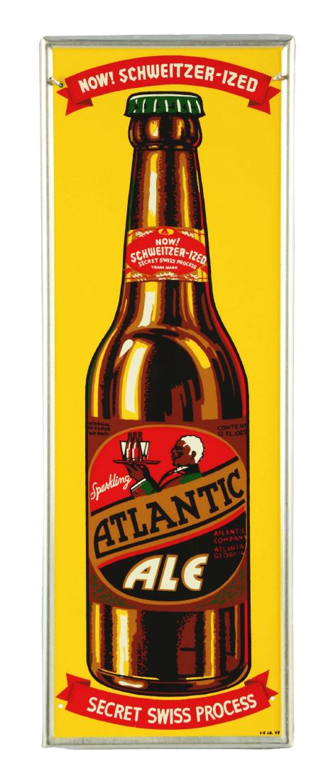 Atlantic Ale Self Framed Advertising Sign.