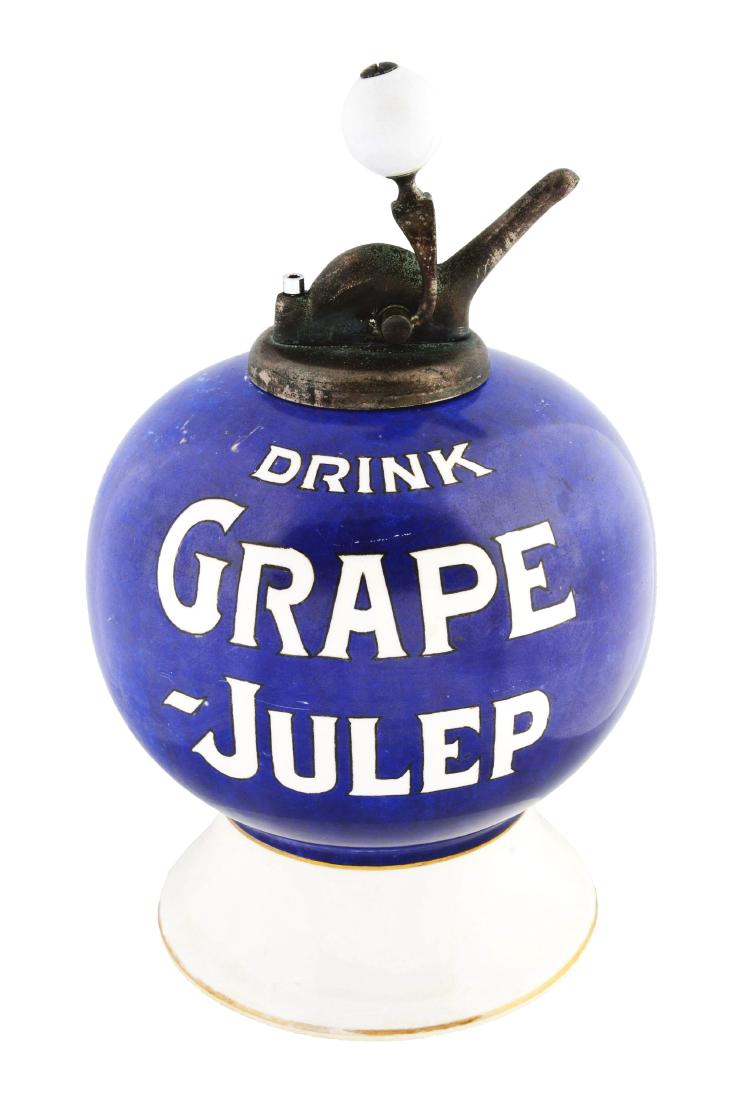 Grape Julep Syrup Dispenser.
