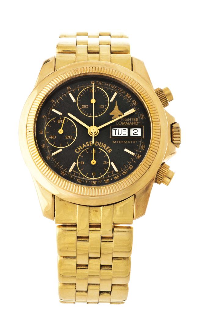 Chase-Durer Fighter Command 18k Yellow Gold Day-Date