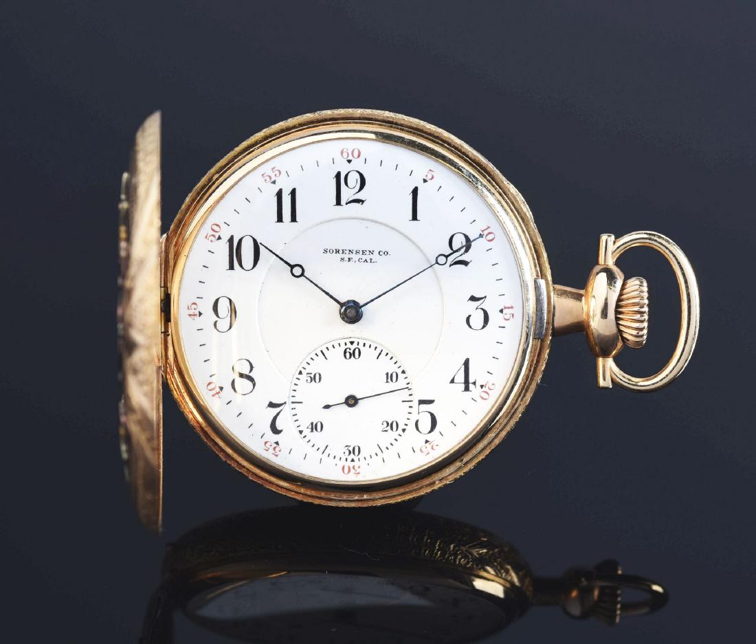 Sorensen Co. San Francisco 14k Gold H/C Pocket Watch
