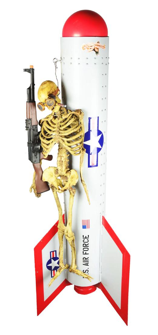 Skeleton On A U.S. Air Force Missile Fantasy Piece.