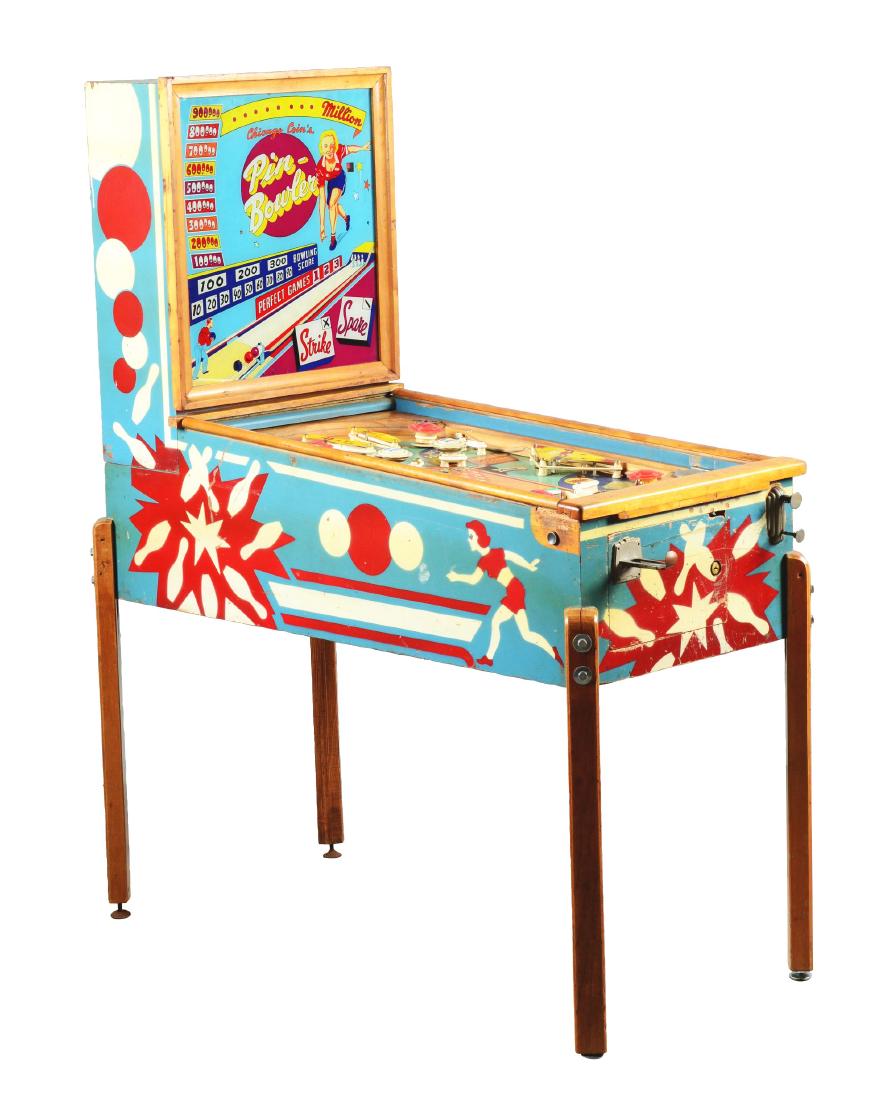 5¢ Chicago Coin Pin-Bowler Pinball Arcade Game.