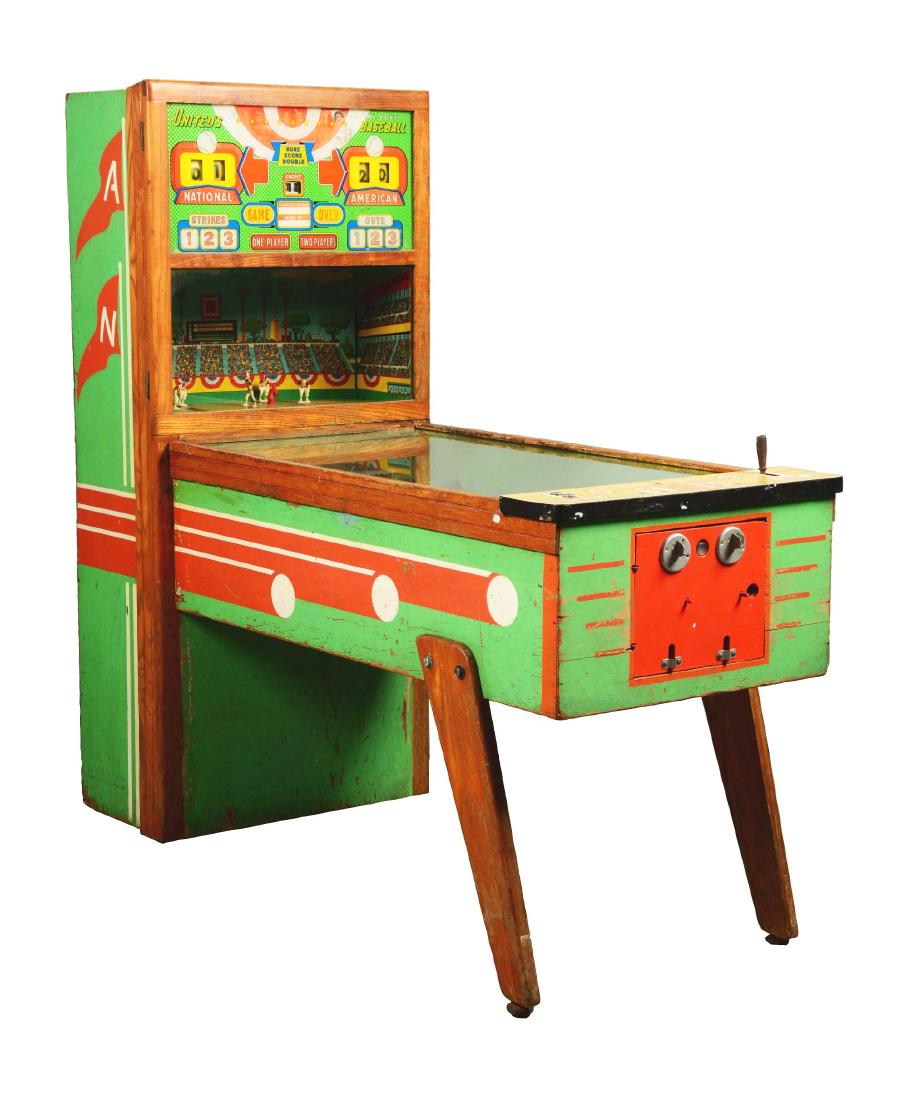 25¢ United's Deluxe Baseball Arcade Machine.