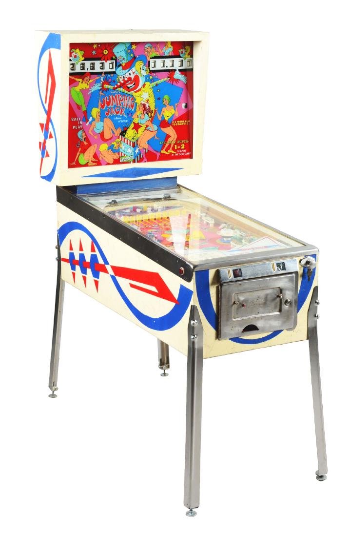 Multi-Coin Gottlieb Jumping Jack Pinball Arcade Game.