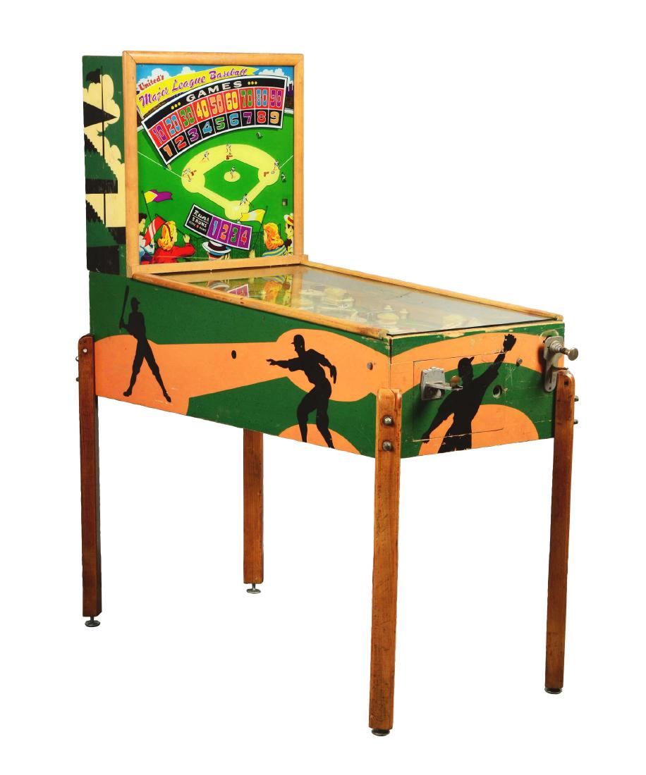 5¢ United's Major League Baseball Pinball Machine.