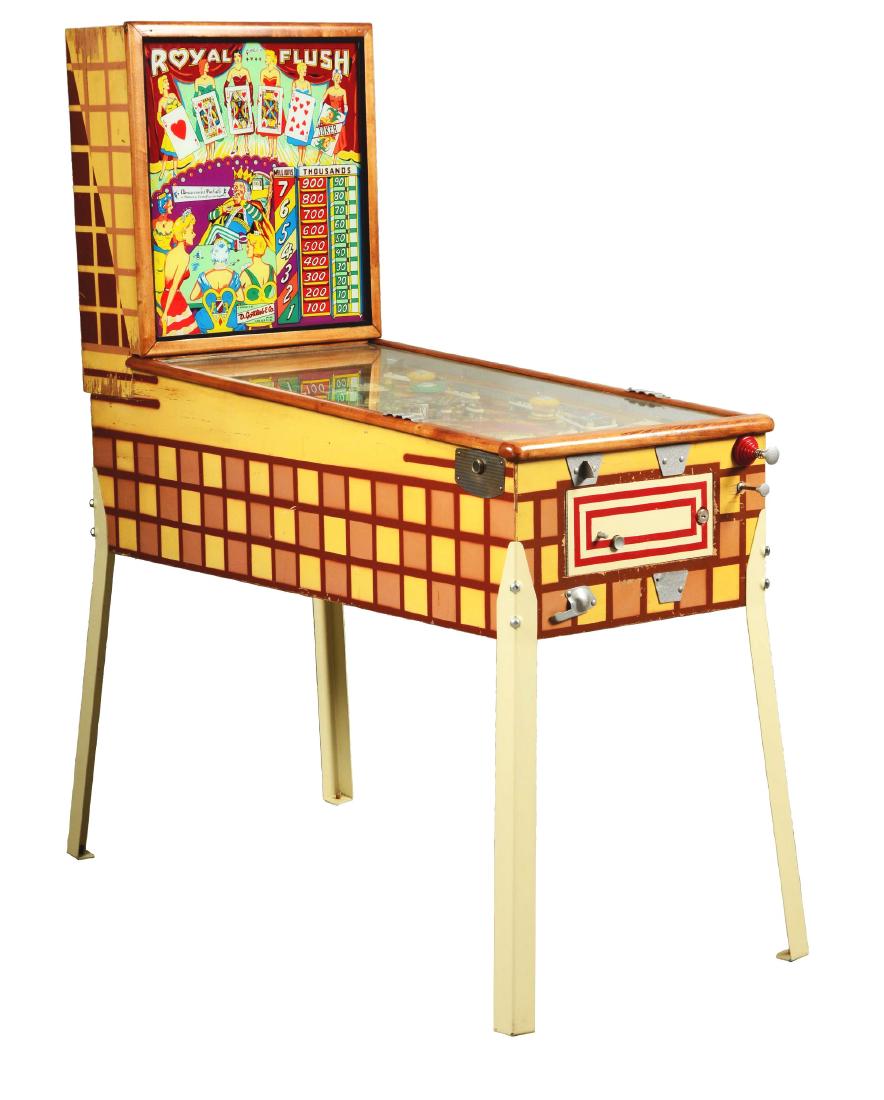 5¢ Gottlieb Royal Flush Pinball Arcade Game.