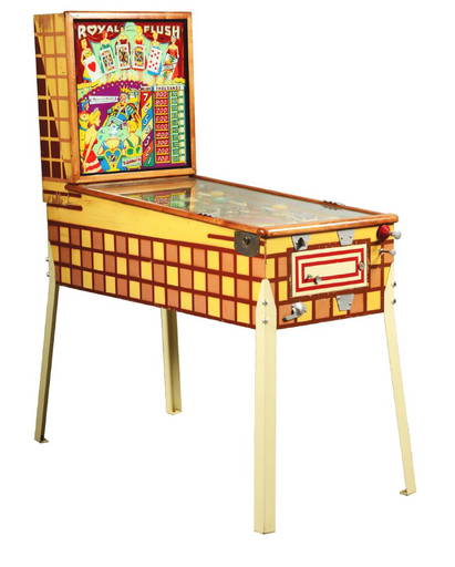 5¢ Gottlieb Royal Flush Pinball Arcade Game.