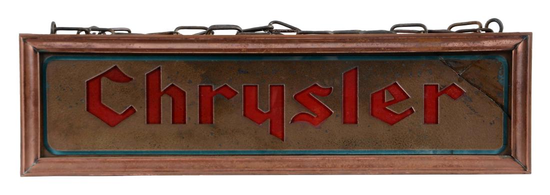 Chrysler Service Light Up Store Display Sign.
