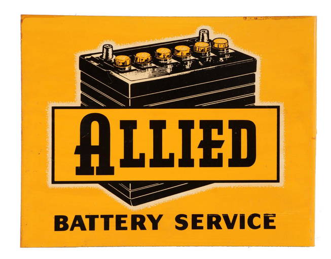 Allied Battery Service Tin Flange Sign. - Feb 22, 2018 | Dan Morphy ...