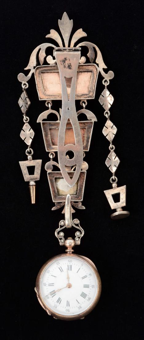 Antique French Victorian Chatelaine with Watch.