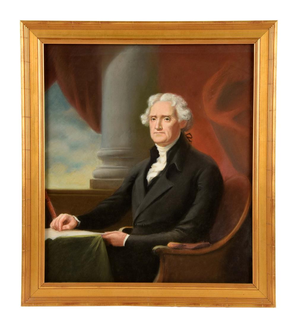 Framed Portrait of Thomas Jefferson.