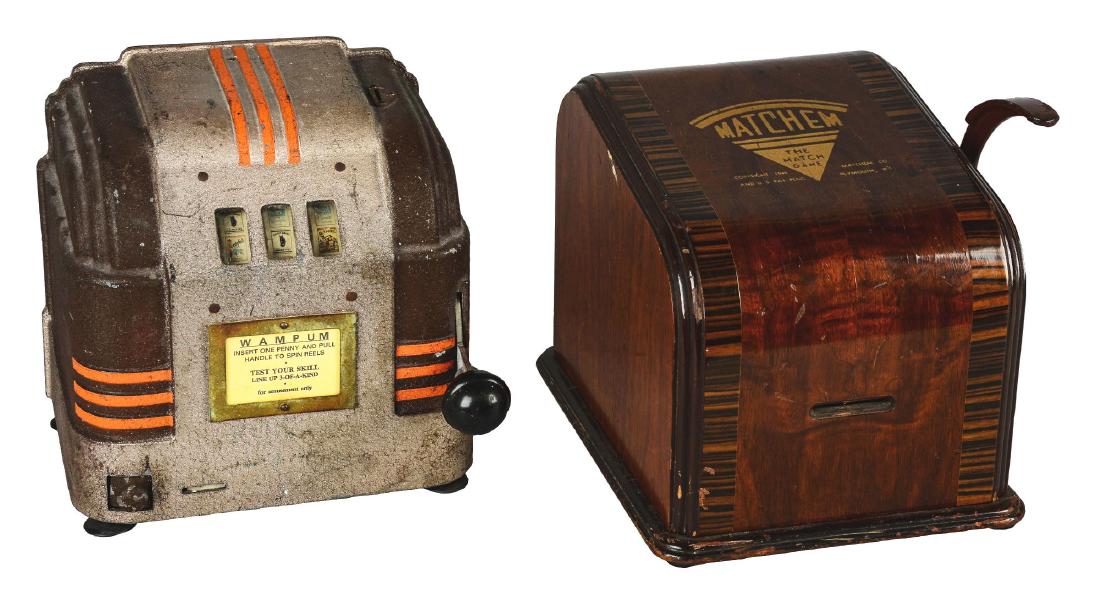 Lot Of 2: 1¢ Wampum And Matchem Trade Stimulators.