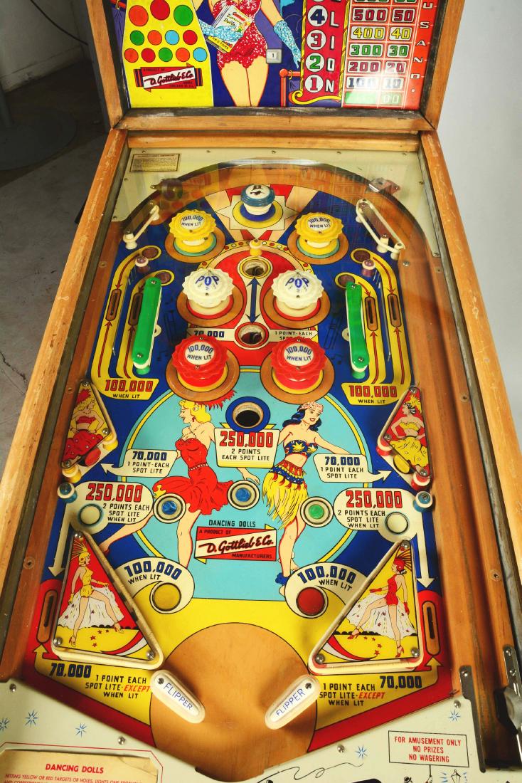 5¢ Gottlieb's Dancing Dolls Pinball Arcade Machine.