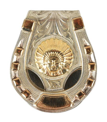 Gold And Silver Edward Bohlin Horseshoe Money Clip.