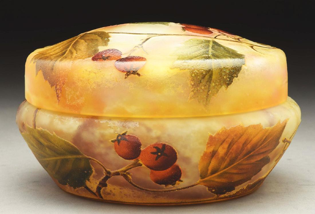 Daum Cameo & Enameled Box.