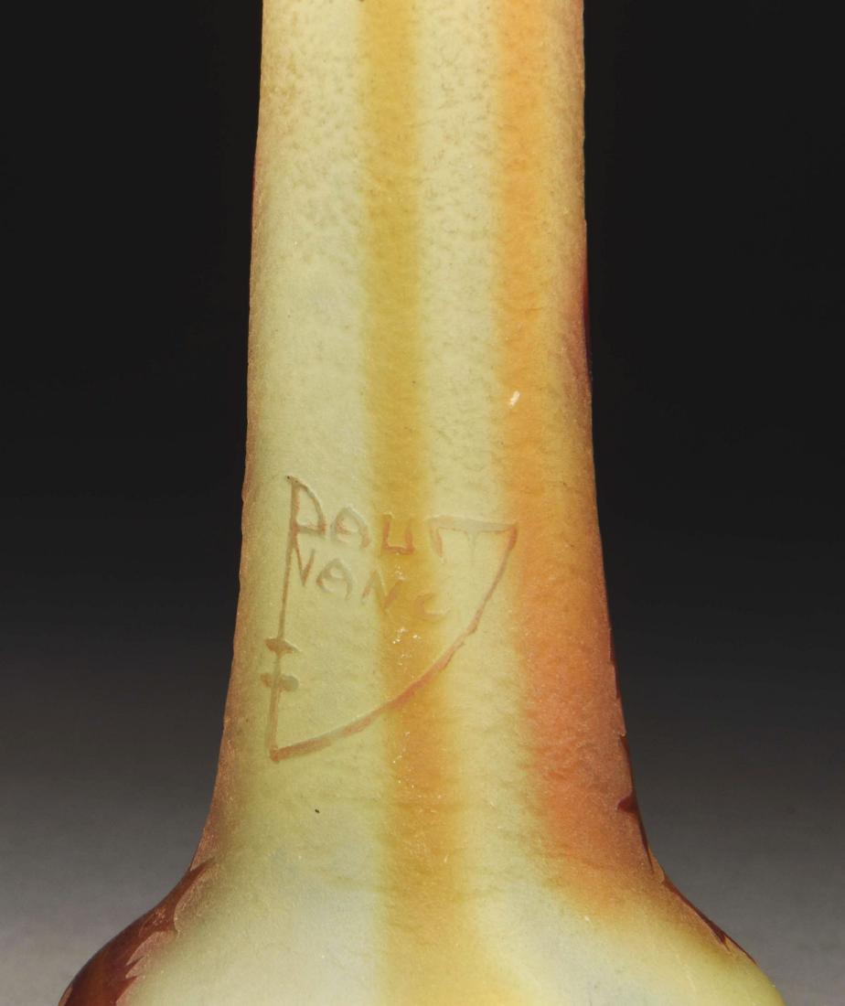 Lot of Two Daum Nancy Thistle Vases.