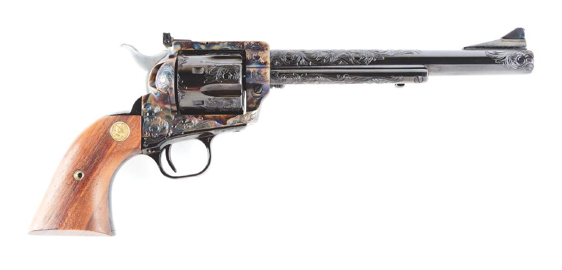 (C) Cased & Engraved Colt New Frontier Single Action