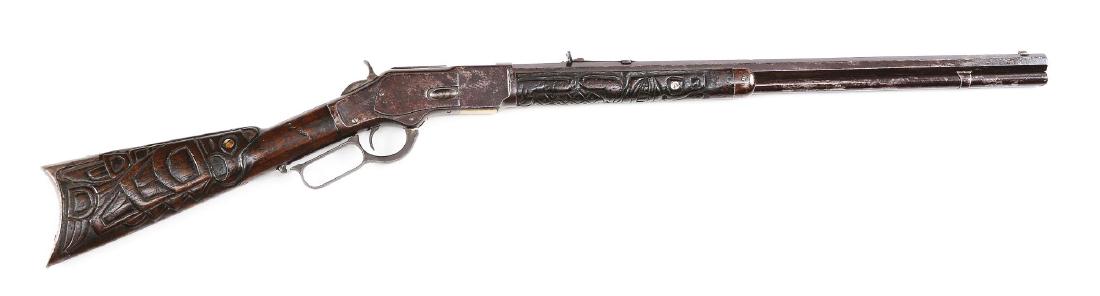 (A) Winchester Model 1873 Rifle with Northern Native