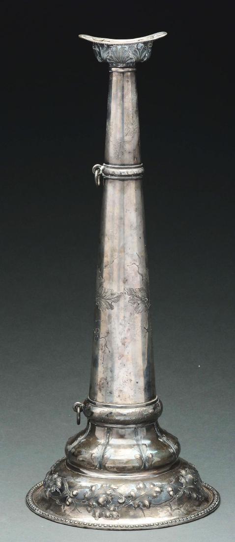 Antebellum Coin Silver Fireman's Trumpet.