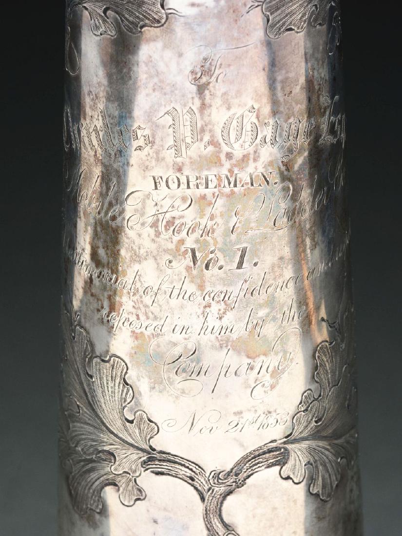 Antebellum Coin Silver Fireman's Trumpet.