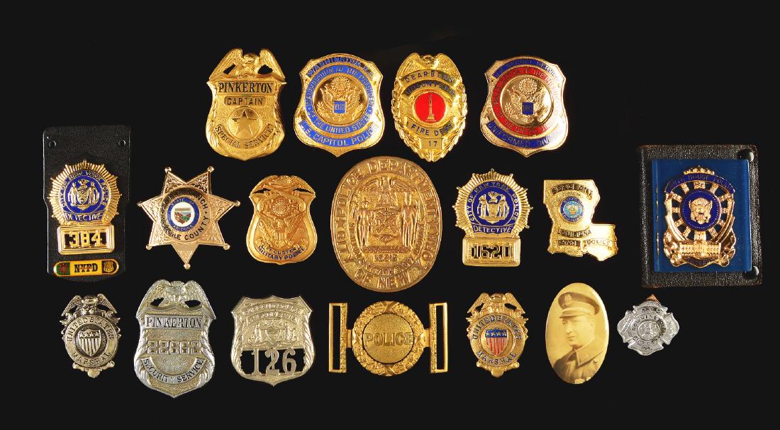 Lot Of 18: Various Law Enforcement Badges.