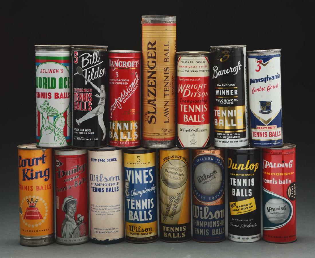 Lot Of 15: Assorted Tennis Ball Cans.