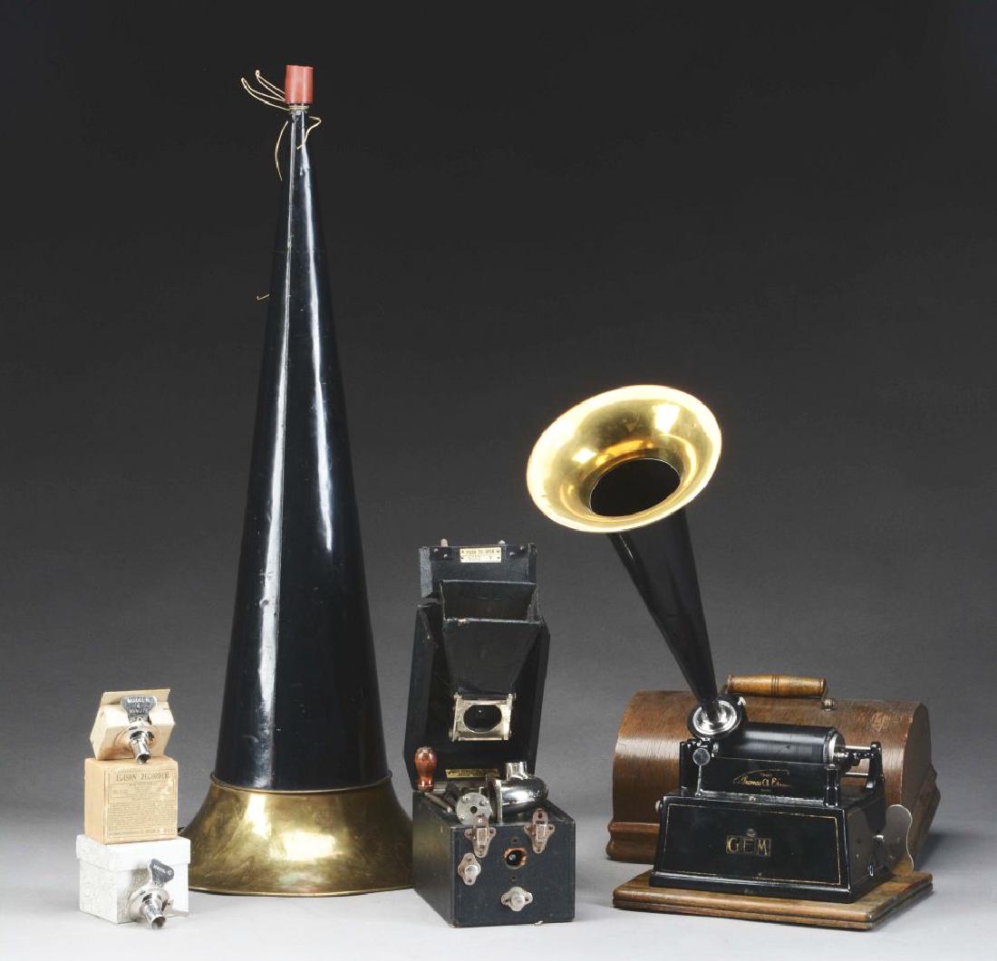 Lot of 6: Edison Gem Horn Phonograph and 5 other Edison