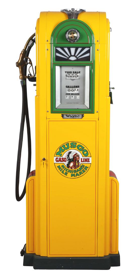 Wayne Model #60 Computing Gas Pump Restored In Musgo