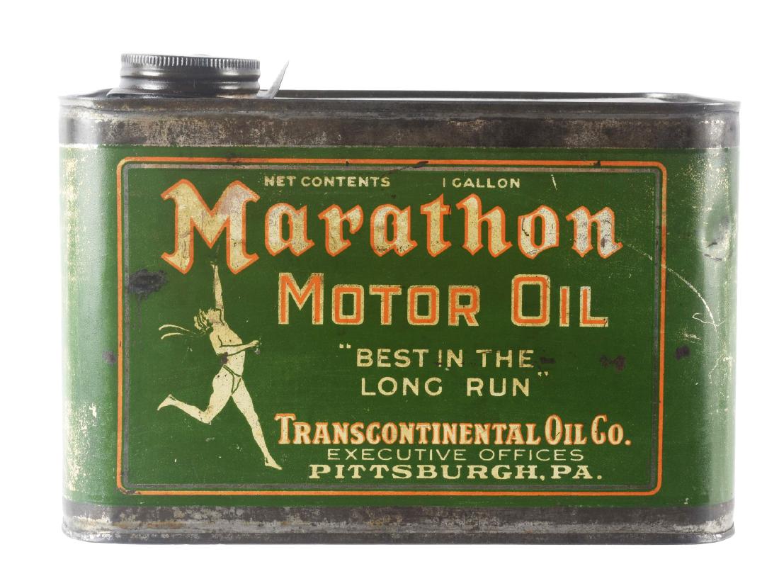 Marathon Motor Oil One Gallon Can With Running Man