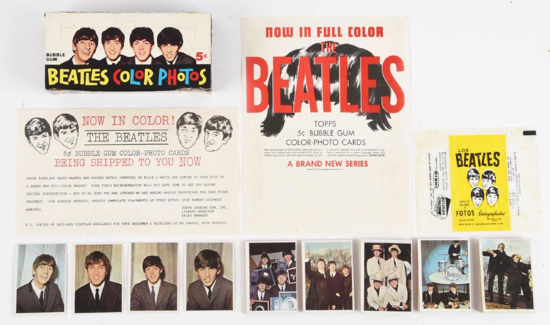 Lot of 1964 Topps Beatles Color Photo Box, Card Set,