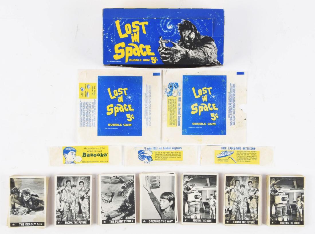Lot of 1966 Topps "Lost In Space" Wax Box, Wrappers